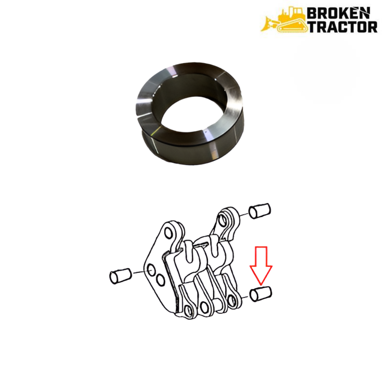 JD Bucket Coupler Bushing | Broken Tractor | T142072