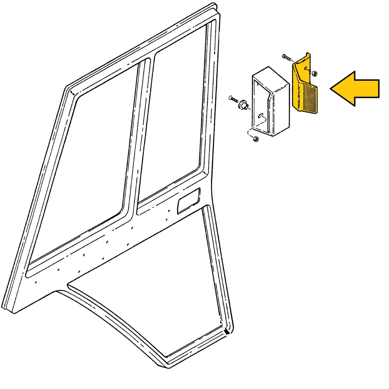 Case Cab Window Latch Lock | Broken Tractor | 97398C1