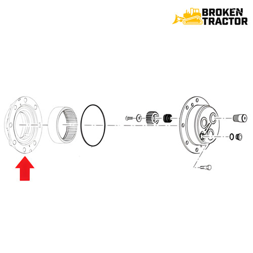 Case Backhoe Front Axle Wheel Hub | Broken Tractor | 4756813