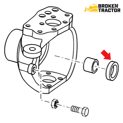 Case Front Axle Steering Knuckle Seal (4-Bolt King Pin Style