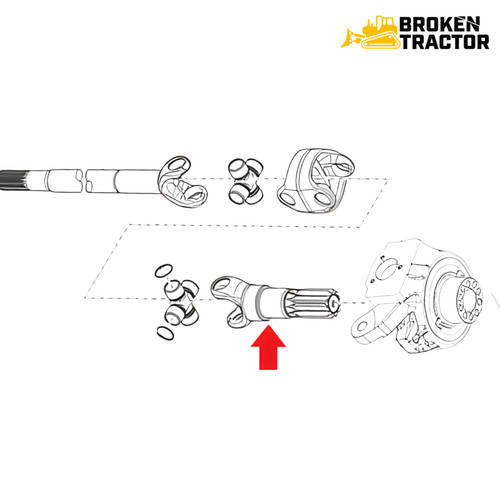 Case Steering Hub Short Shaft | Broken Tractor | 84316951