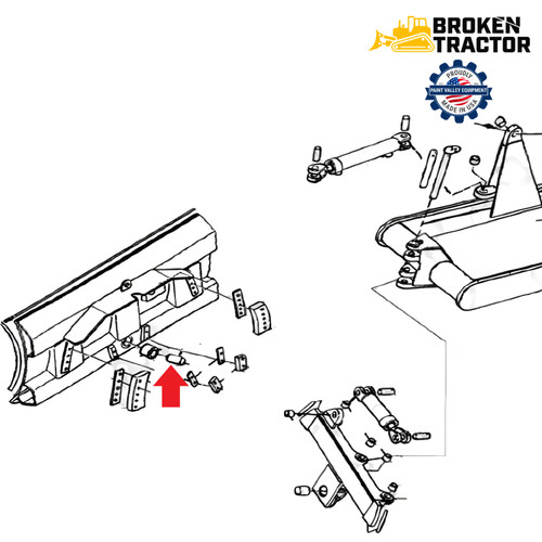 Dresser TD7G Dozer Blade Center Pivot Pin | Broken Tractor