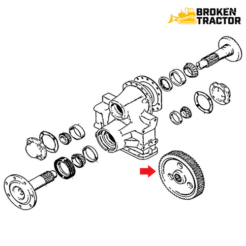 Case Dozer Final Drive Bull Gear | A50134 | 650, 850 Series