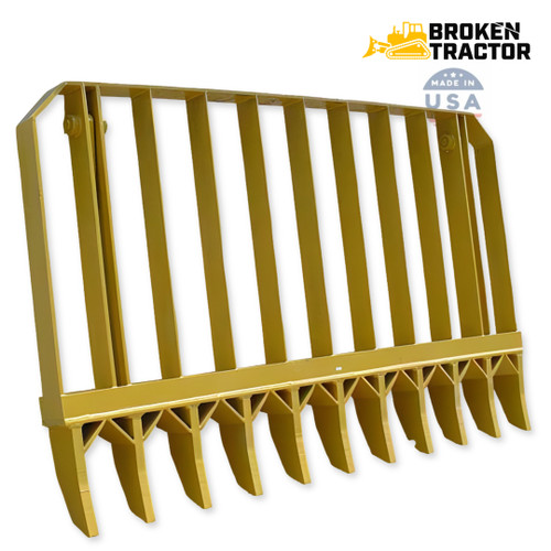 HD Dozer Blade 10‚Äô Root Rake Attachment, Made in USA | Bro