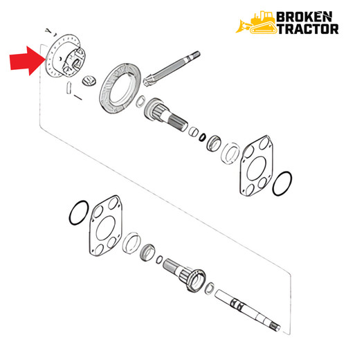 Case Rear Differential Ring Gear Hub | Broken Tractor | A179
