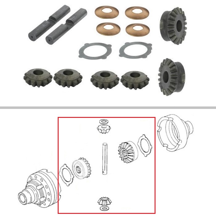 Case Backhoe Rear Axle Differential Kit -- 87422527
