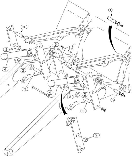 Case 580L, 580 Super L, 580M, 580 Super M Loader Pins and Bushings