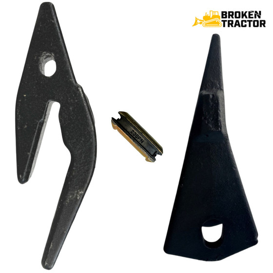 NH Backhoe Bucket Tooth, Pin, and Shank Kit | Broken Tractor