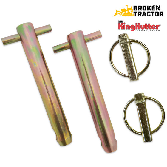 Straight Lift Pins Cat. 1 with Lynch Pins – 2 Pack for King
