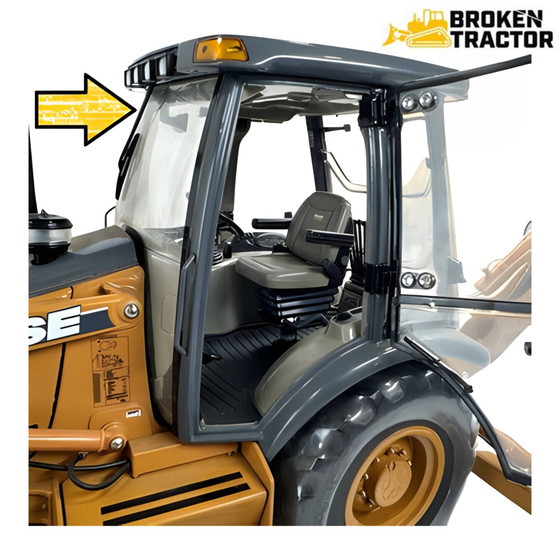 Upper Windshield Cab Glass | Broken Tractor | 448607A1