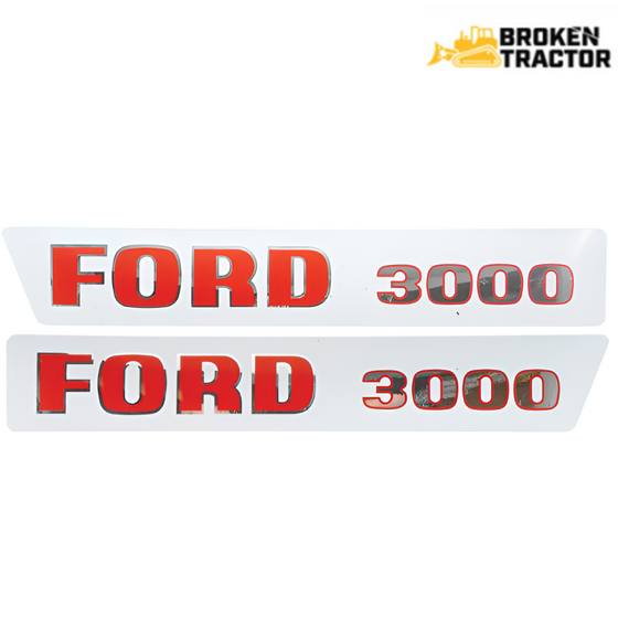 Ford 3000 (Early) Decal Set -- S.8535 | Broken Tractor