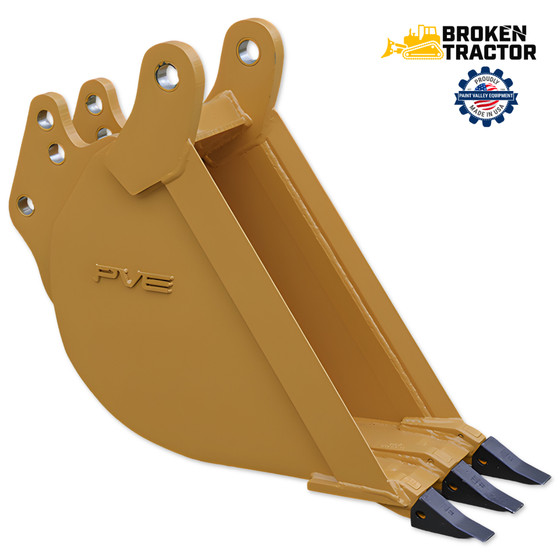 Case 13" Wide Heavy-Duty Backhoe Bucket - Made in USA