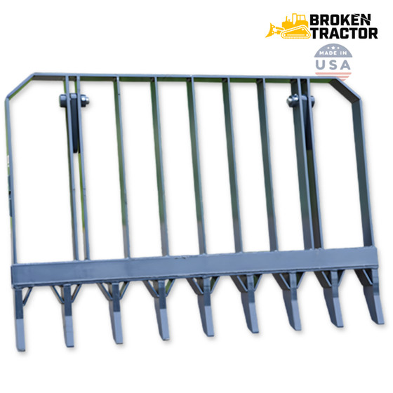 HD Dozer Blade 8' Root Rake Attachment -- Tall Version | Bro