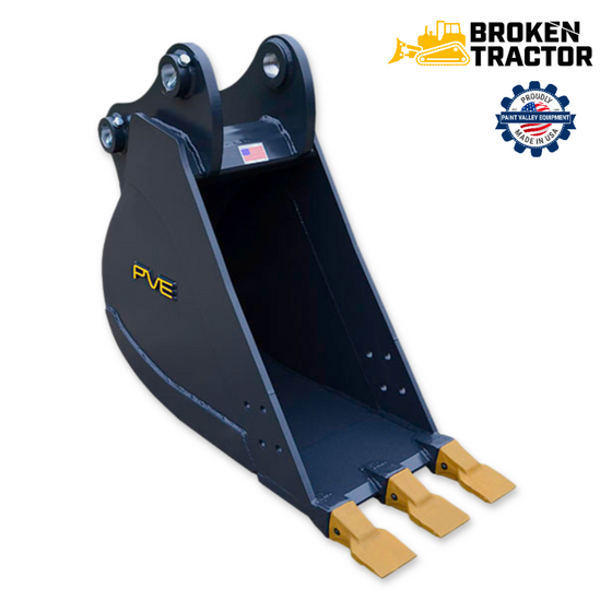 Komatsu 18" wide Excavator Bucket, Made in USA | Broken Trac