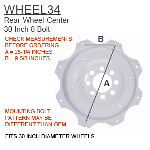 Ford Tractor 30" Rear Wheel Center Disc (Check Measurements)