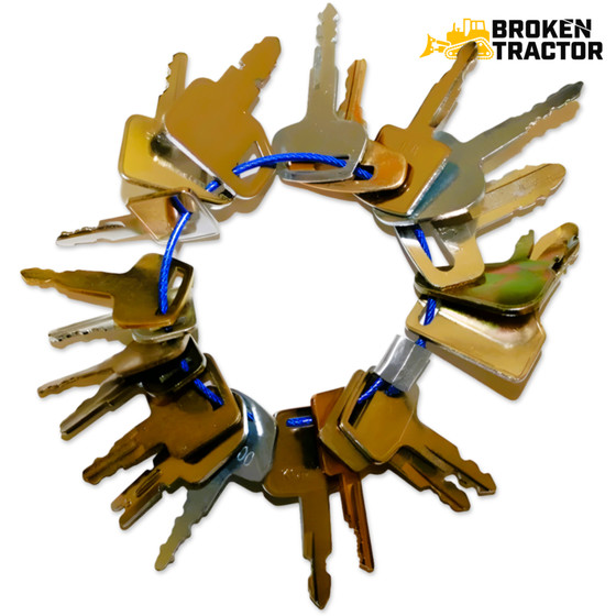 Construction Equipment Multiple Key Set | Broken Tractor | 21 Keys