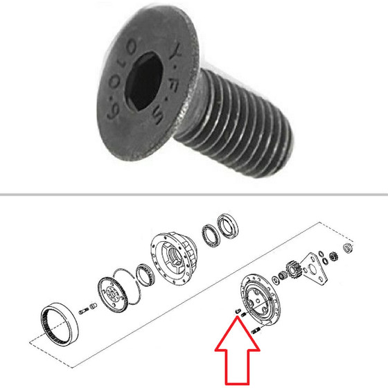 Case Backhoe Front Axle Planetary Screw -- K395029. | Broken