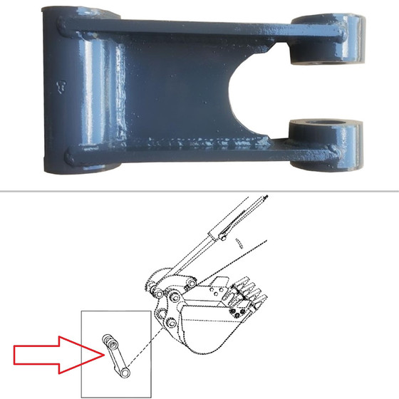 John Deere 27D, 27G Excavator Bucket H-Link -- 9194867G | Br