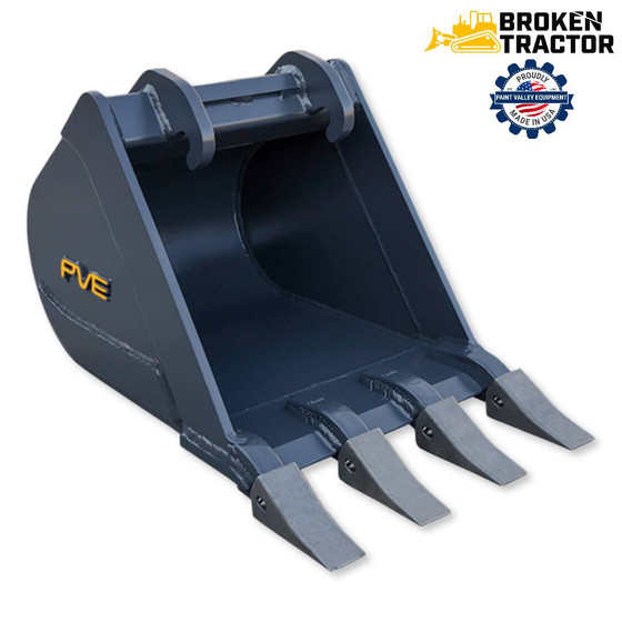 Bobcat Mini Excavator Bucket (18" Wide / 4 Teeth) -- | Broke