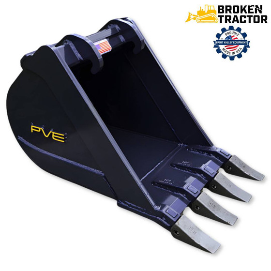 Bobcat Mini Excavator Bucket (18" Wide / 4 Teeth) | Broken T