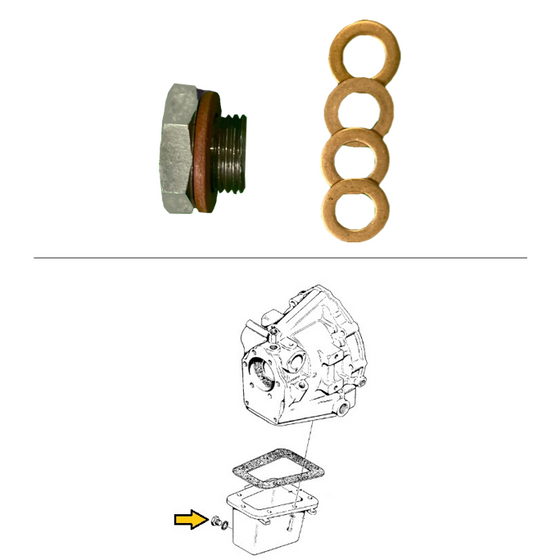 Case Shuttle Transmission Oil Pan Drain Plug -- D73701 | Bro