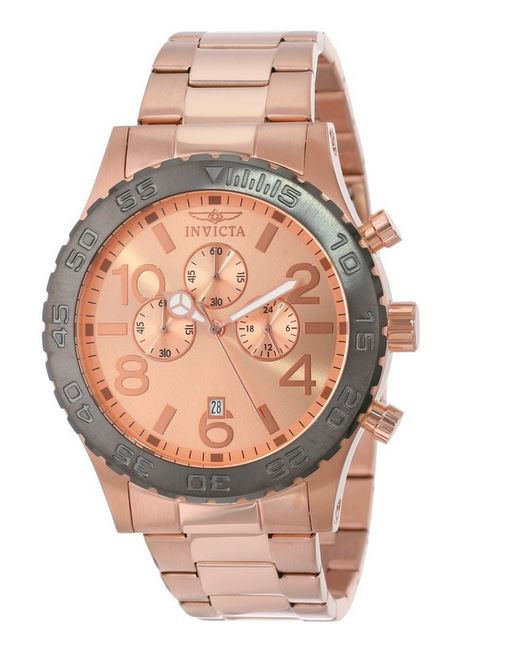 Invicta Men's 17203 AVIATOR Stainless Steel and 18k Rose Gold Ion ...