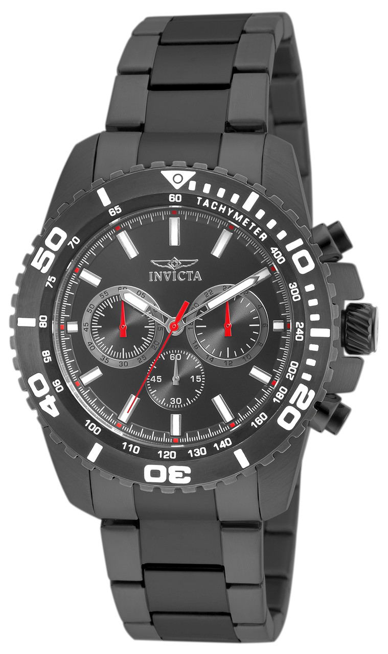 Invicta Men's 19847 Pro Diver Quartz Chronograph Grey Dial Watch