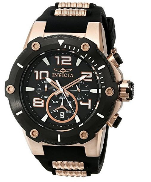 Invicta Men's 17203 AVIATOR Stainless Steel and 18k Rose Gold Ion ...