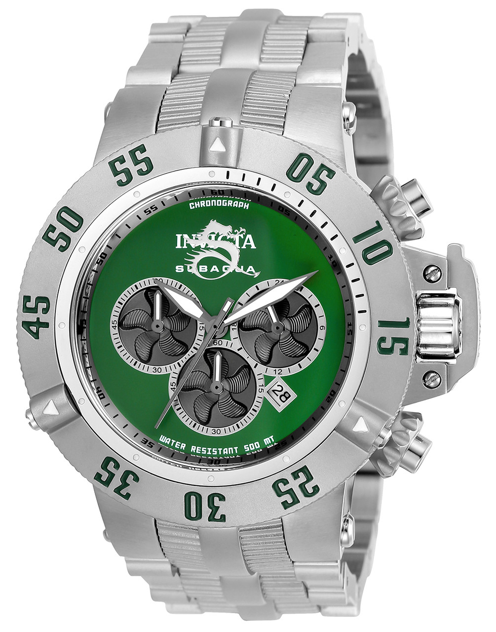 Invicta Men's 26782 DC Comics Quartz Chronograph Gunmetal, Green Dial Watch