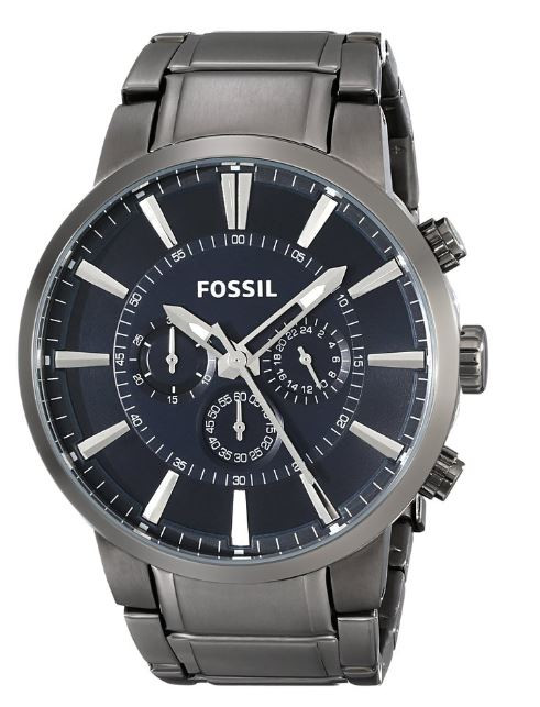 Fossil Men's Machine Chronograph Watch FS4659 With Blue/Grey Dial, Case ...