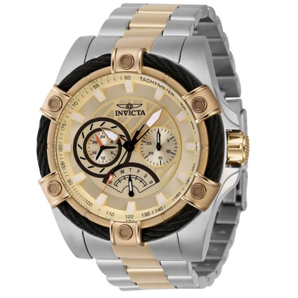 Invicta Men's 25868 Bolt Quartz Chronograph Gold Dial Watch