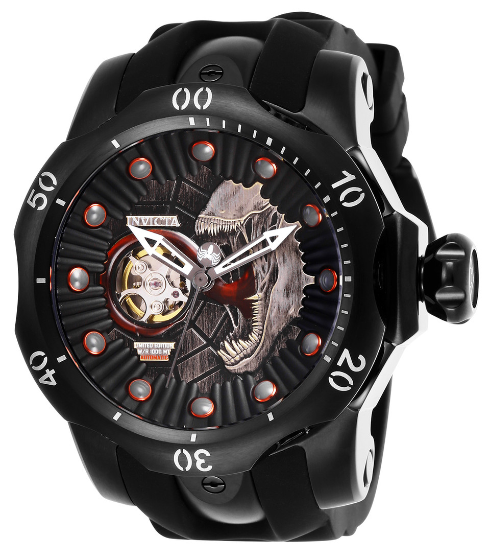 Invicta Men's 27153 Marvel Automatic 3 Hand Black, Red Dial Watch