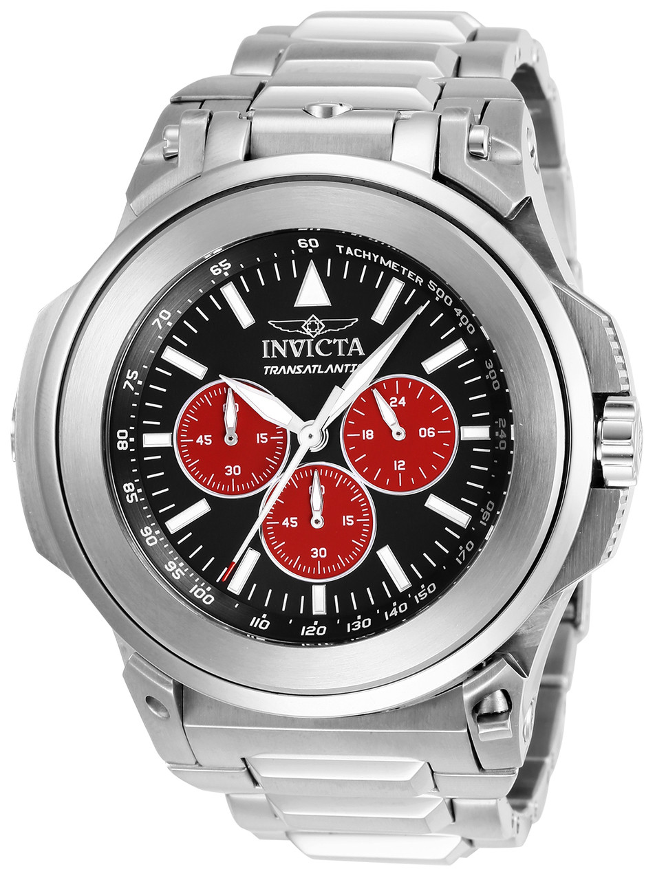 Invicta Men's 26468 Reserve Quartz Chronograph Red, White, Silver Dial ...