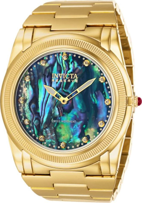 Invicta Men's 41047 Reserve Quartz 3 Hand Blue, Green Dial Watch ...