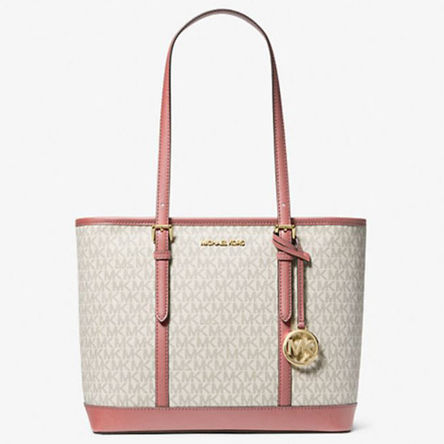 Michael Kors Jet Set Travel Signature Small Top Zip Shoulder Tote ...
