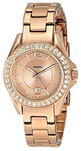 Fossil Women's ES2889 Riley Rose Gold Dial Watch [Watch] Fossil
