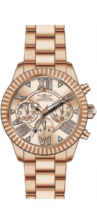 Invicta Women's 'Angel' Quartz Stainless Steel Casual Watch, Color:Rose ...