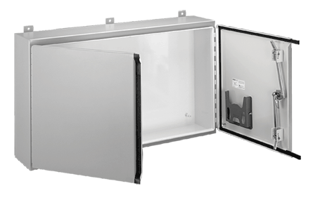 Hoffman A364812WFLP Type 12 Continuous Hinge Two-Door Enclosure with ...