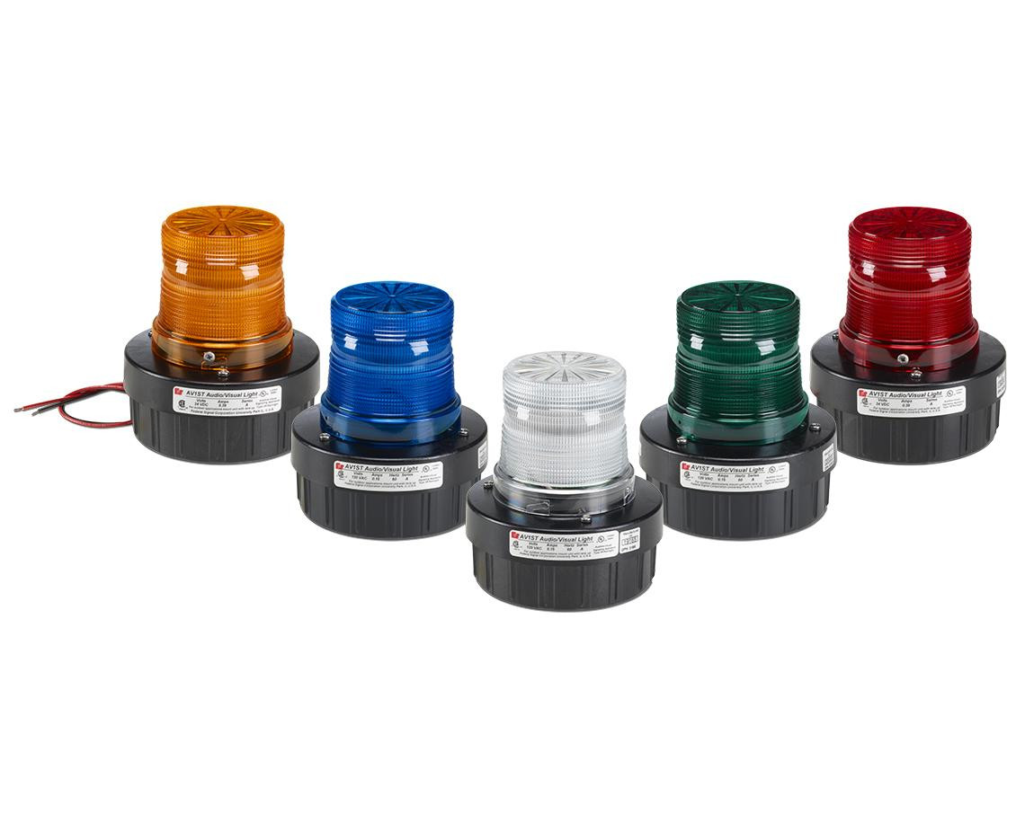 Federal Signal AV1ST-024G 24VDC Green Audible Visual Strobe Light ...