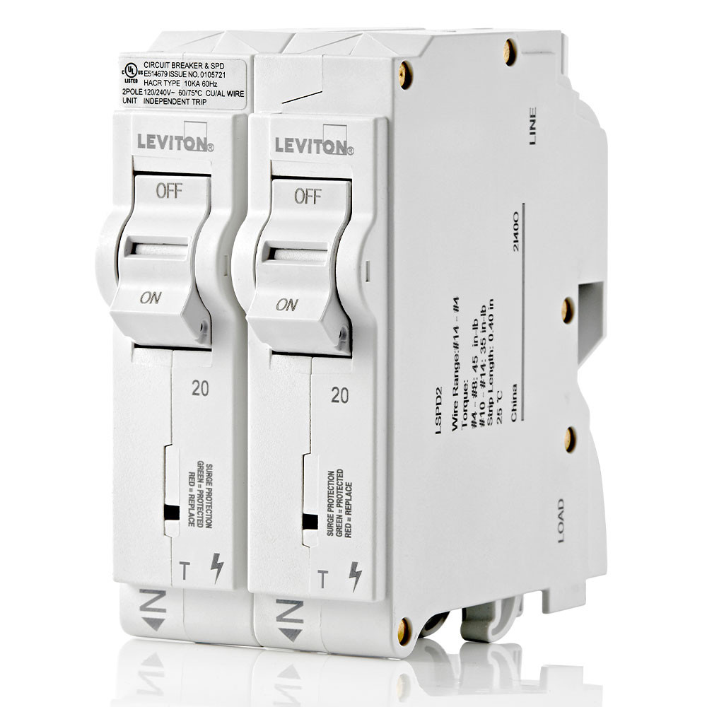 Leviton LSPD2-T Plug-On Surge Protective Device | Southern Electronics