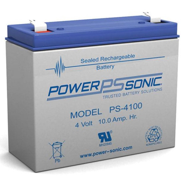Power Sonic PS-4100 F1 4V 10Ah General Purpose VRLA Battery | Southern ...