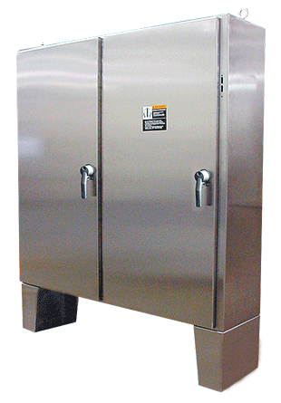 Hoffman A72X7318SSLPN4 Type 4X Two-Door Stainless Steel Flange-Mounted ...