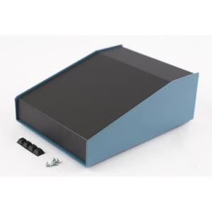 Hammond Manufacturing 1456FH3BKBU Sloped Aluminum Console Enclosure ...