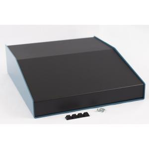 Hammond Manufacturing 1456KL3BKBU Sloped Aluminum Console Enclosure ...