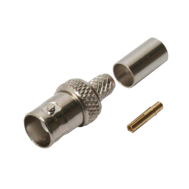 Quest CBN-3210 50 Ohm BNC (F) RG59/62 3-Piece Crimp-On Connector ...