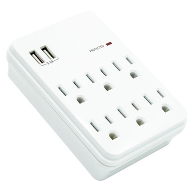 Metra AV AS-P-6WTU White AC & USB Power Wall Tap | Southern Electronics