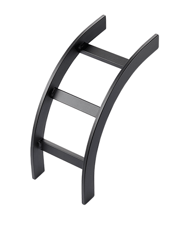Hoffman LIB12BLK Black Ladder Rack Curved Section | Southern Electronics