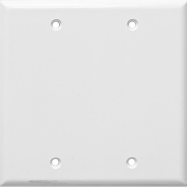 Morris 81746 White 2 Gang Midsize Blank Lexan Wall Plate | Southern ...