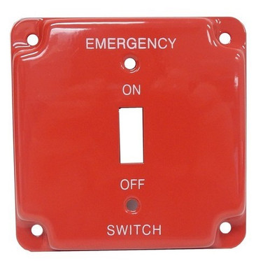 Morris 83502 4" Raised Emergency Emergency Metal Switch Plate ...