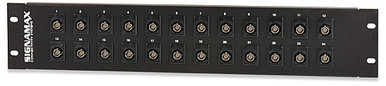 SignaMax 24BNC75HD-FT 24-Port 75 Ohm BNC Feed-Thru Patch Panel, 1 RMU ...